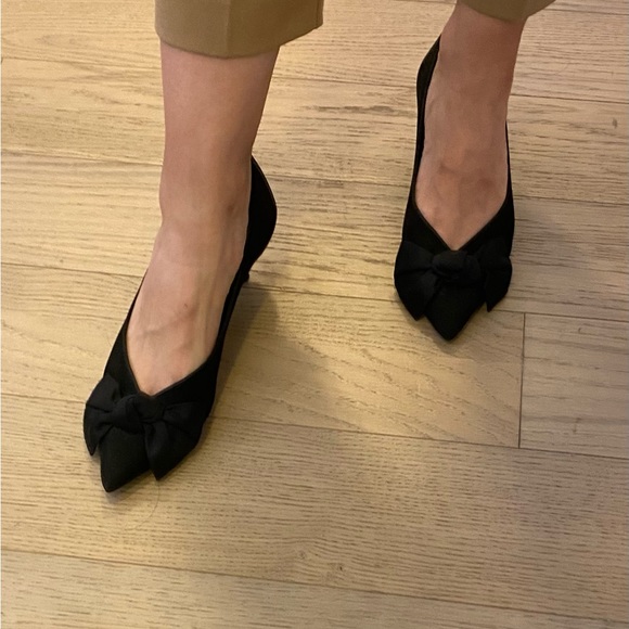 Zara | Shoes | Zara Black 35 Short Heels | Poshmark